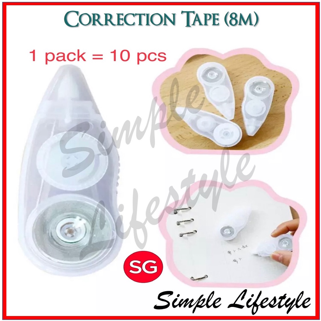 Mini Simple Correction Tape (1 pack = 10 pcs) | Shopee Singapore