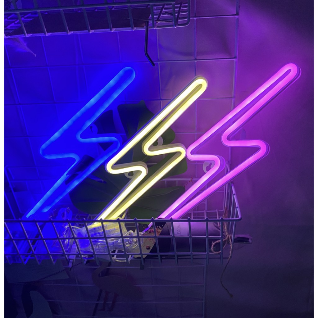 (SUPPORT LOCAL) Lightning Neon Sign LED Light Lights Room House Decor ...