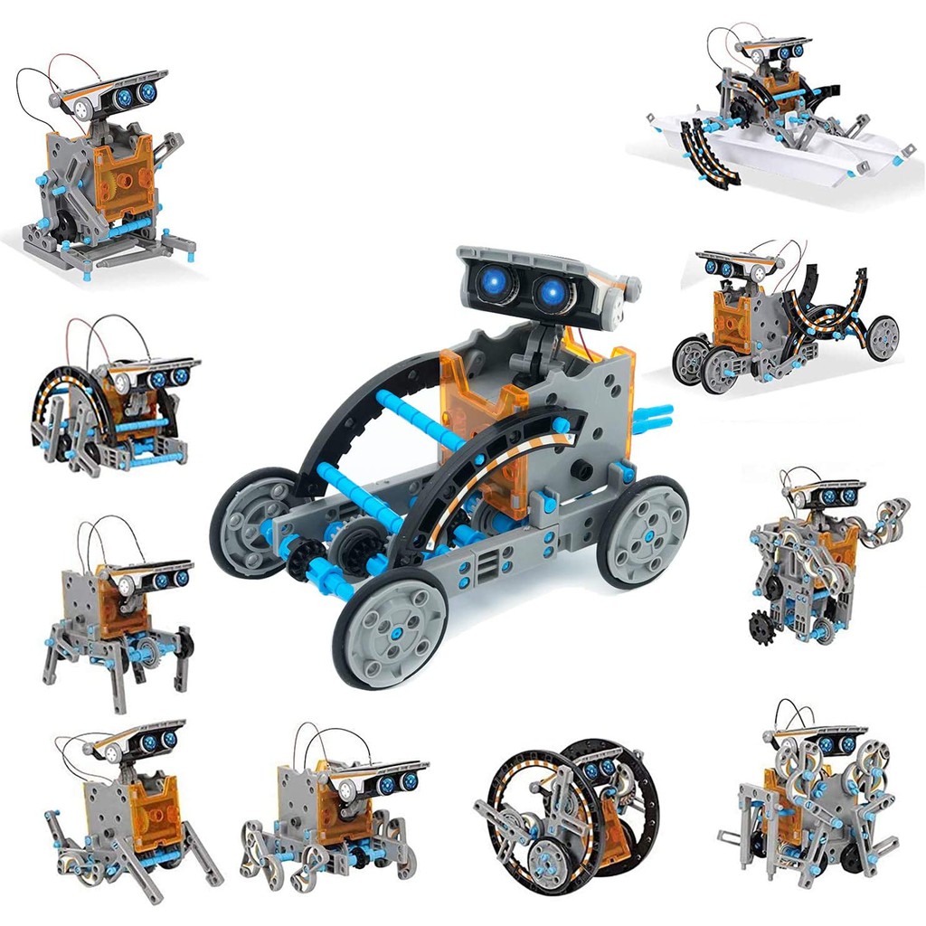 DIY Robotics Kit - 12-in-1 Solar-Powered STEM Learning Toy for Kids Age ...