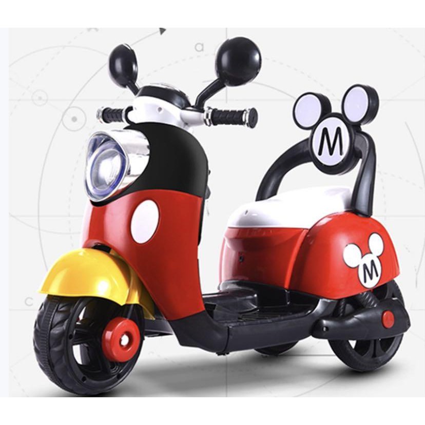 [English Set]MICKEY MOUSE BIKE SCOOTER New children battery operated ...