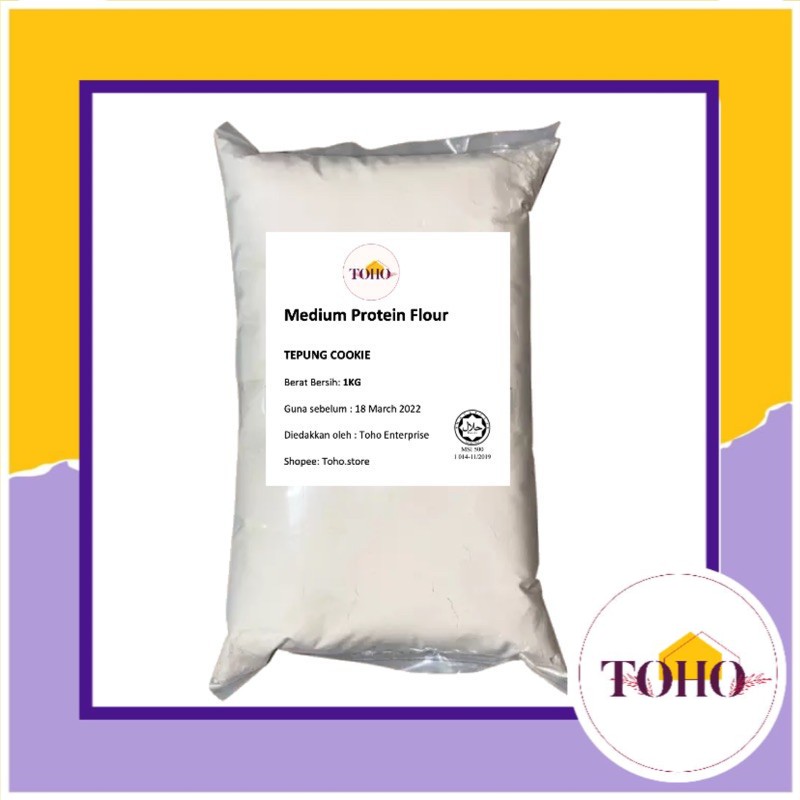 【Today Offer】 1kg Medium Protein Flour 1KG / PLAIN FLOUR / TEPUNG ...
