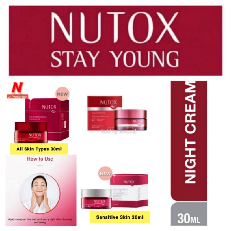 NUTOX N.Repair Cream 30ml/[New Look ]N.Youth Restoring Night Repair ...