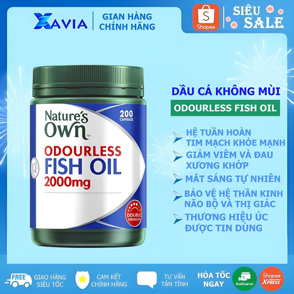 Nature's Own Odorless Fish Oil 2000mg (XV) | Shopee Singapore