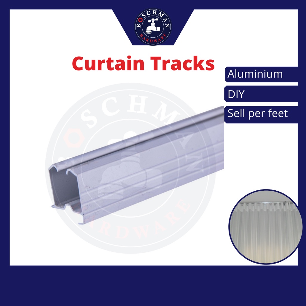 [Sell by Feet] Super Doso Aluminium Curtain Rail Curtain Track Railing ...