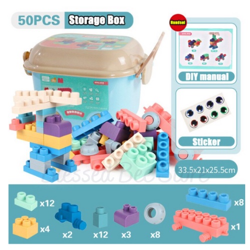Soft Mega Block Rubber Block Silicone Building Block Baby Kids Squeeze ...