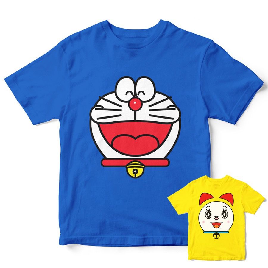 Doraemon Cartoon Character Blue Kids / Couple / Family T-shirt | Shopee ...