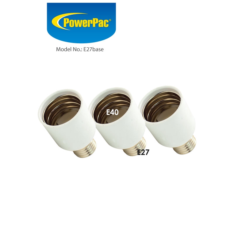 PowerPac x 3pcs LED Bulb E40 to E27 Base Adapter Universal Light Converter Lamp Socket Holder ...