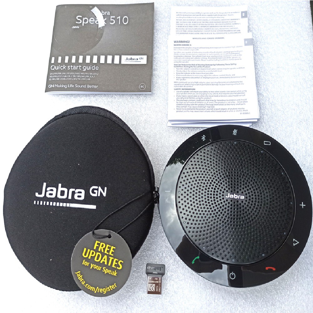 Jabra Speak 510+ MS/ UC Wireless Conference Speakerphone With Link 370 ...