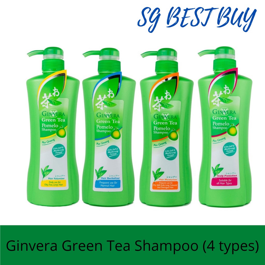 Ginvera Green Tea Shampoo 750ml [Bundle of 2] (4 types) | Shopee Singapore