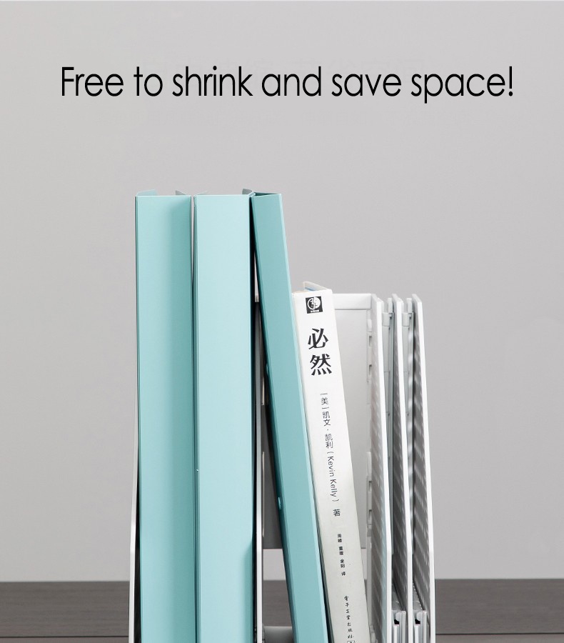 A4 Shelf File Retractable Collapsible Storage Box Desk Shelves Book ...