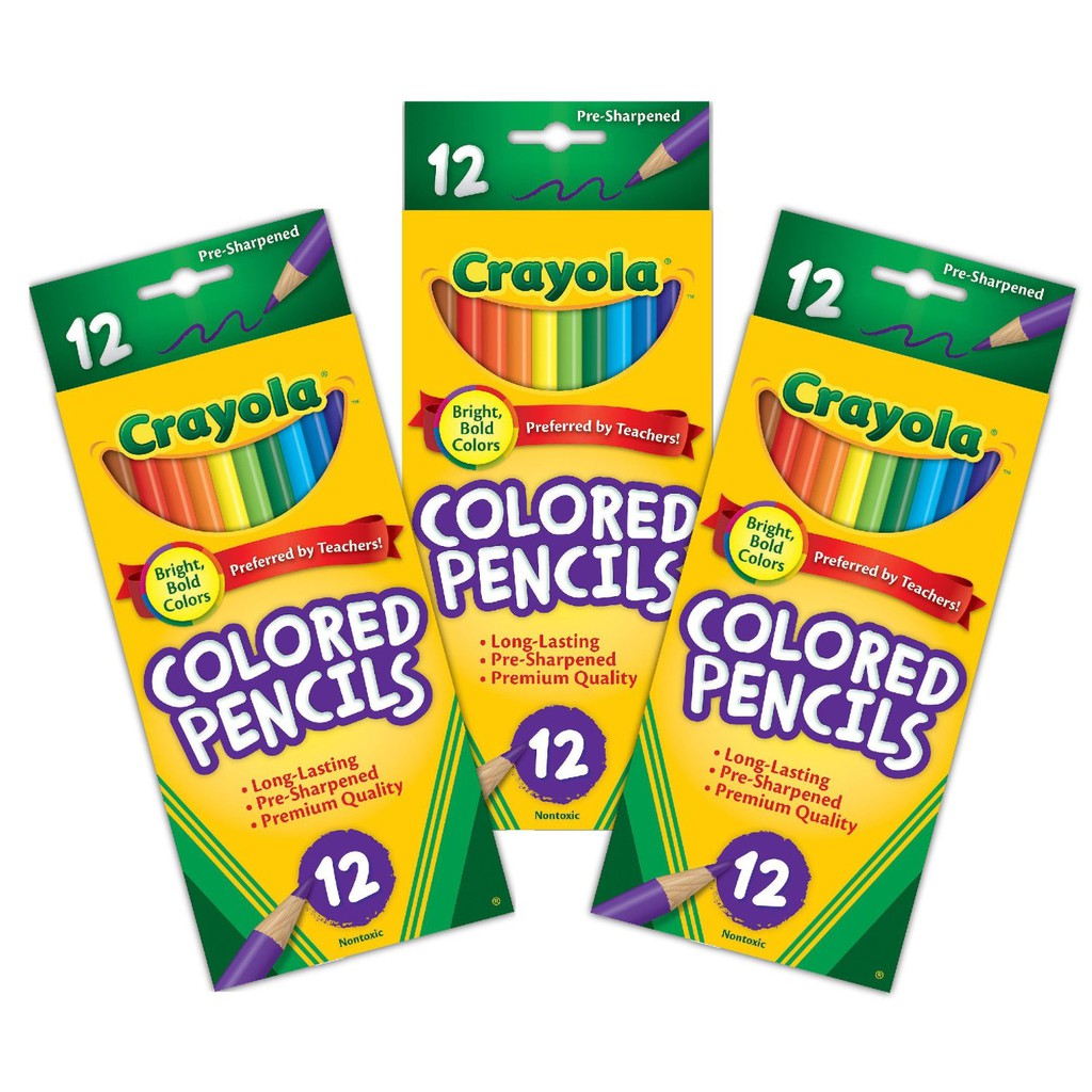 Crayola Coloured Pencils - 12 in a pack | Shopee Singapore