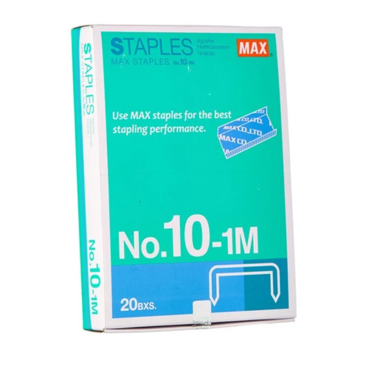 Max No.10-1M Staple Pins Bullets (20 small boxes per Big Box) | Shopee ...