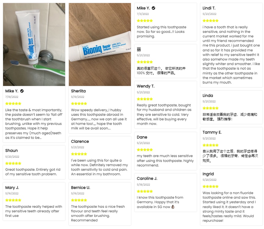 Bioniq® Repair-Toothpaste (75ml) - Fluoride-free, contains ...