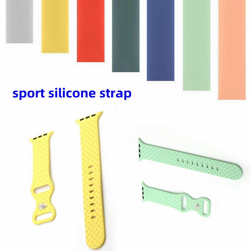 Silicone Braided Textured Strap suitable for Apple Watch iWatch series ...