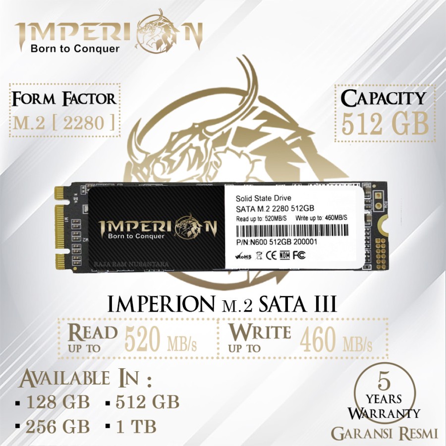 Ssd M2 SATA M.2 SATA III 2280 512GB IMPERION Official Warranty SSD ...