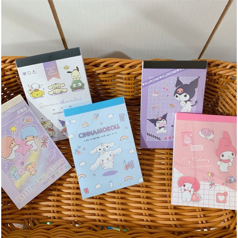 New Style Sanrio Mini Note Pad cinnamoroll Can Tear Message Notebook ...
