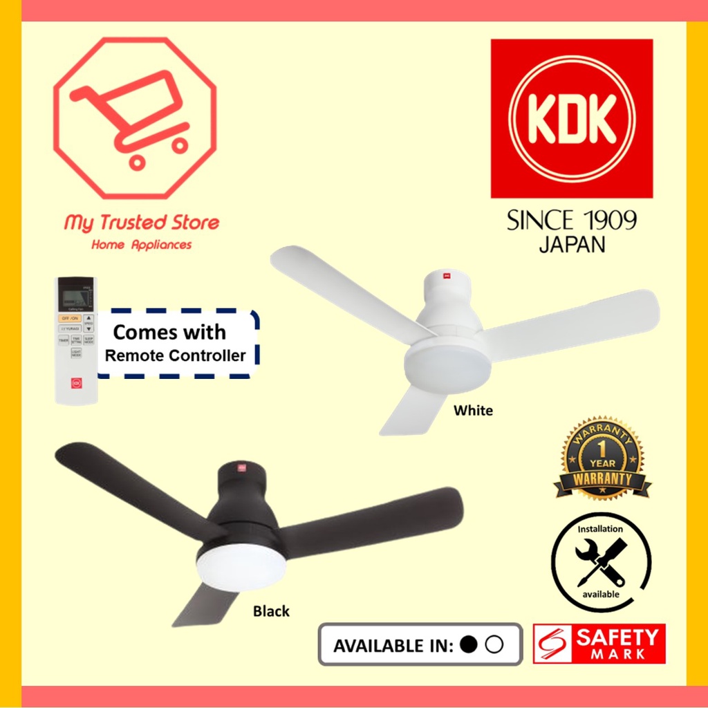 KDK (U48FP) 48" / 120cm LED DC Motor Ceiling Fan W DC Light | Shopee ...
