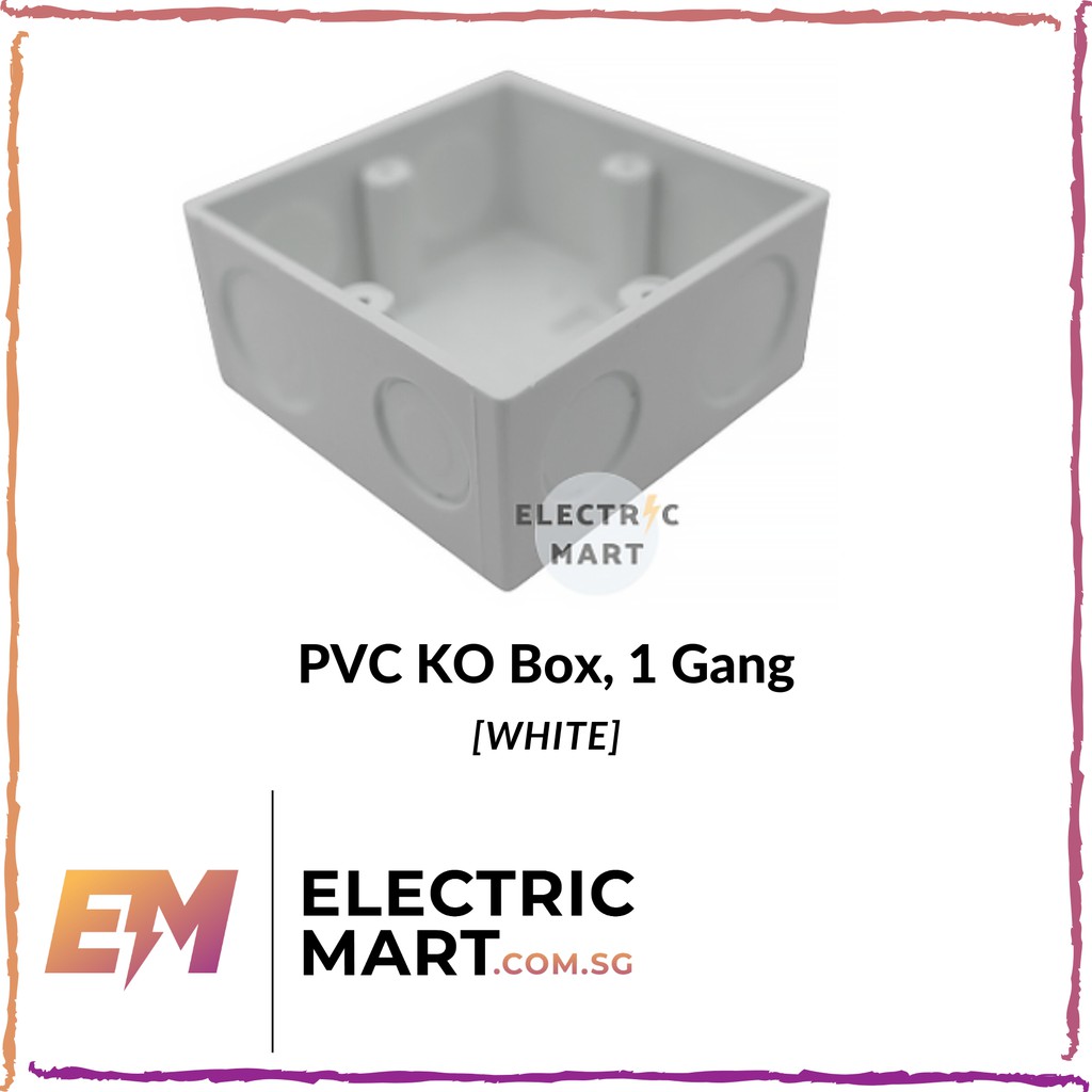 1 Gang PVC KO Box [WHITE] | Shopee Singapore