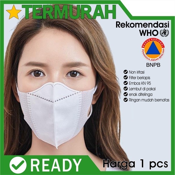 Earloop Mask 4Ply KN95 Duckbill KF94 4 Ply Korean Mask Evo Nose Clip ...