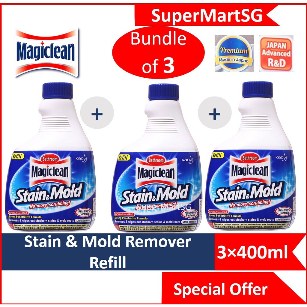 Magiclean Stain & Mold Remover Refill 3×400ml | Shopee Singapore