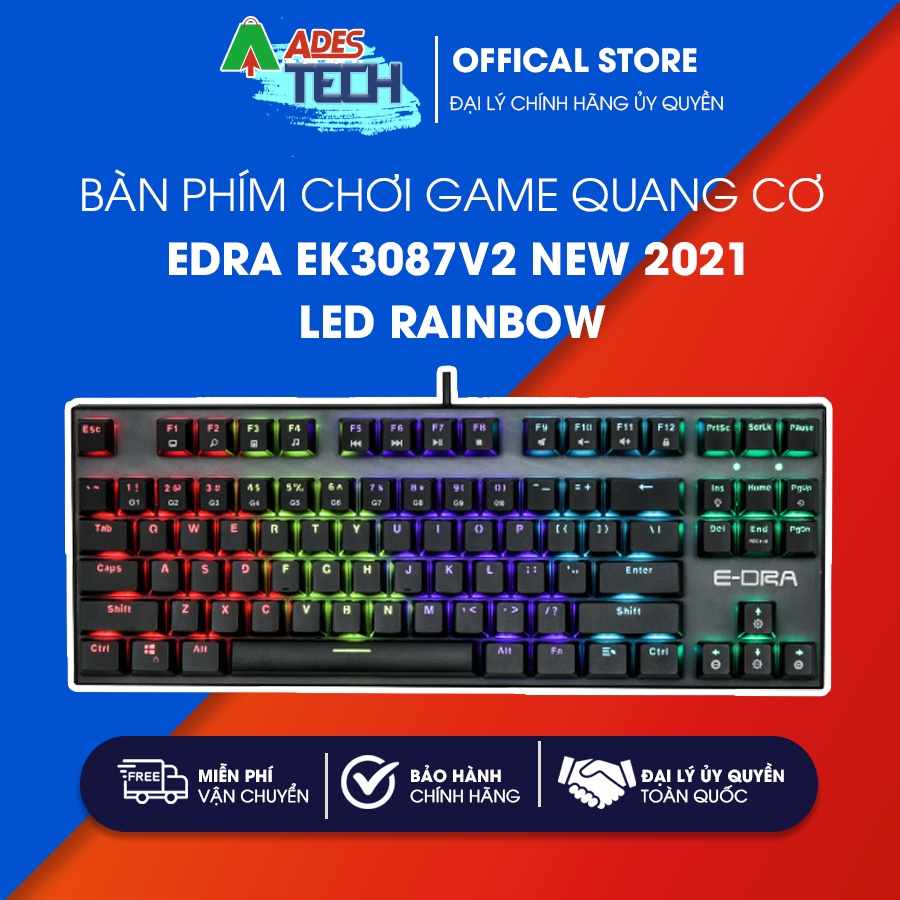 Edra EK3087v2 Mechanical Gaming Keyboard New 2021 LED Rainbow Genuine ...