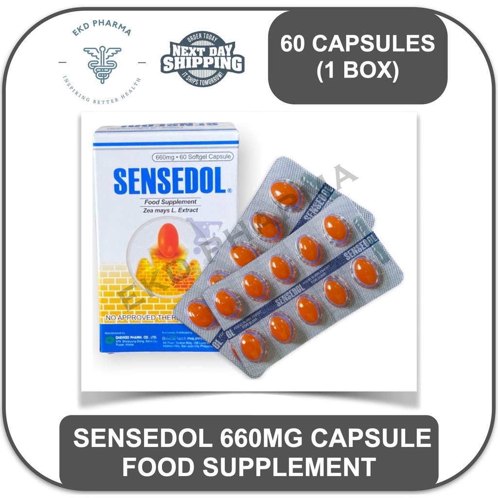 Sensedol Food Supplement 660mg Soft Gel Capsule l 1 box 60 caps l ...