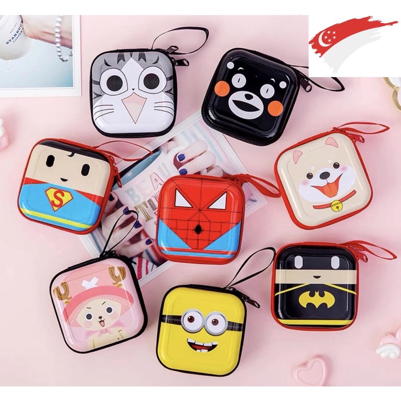 [SG STOCK] Cute Cartoon Coin Pouch Earpiece Case Birthday Goodie ...
