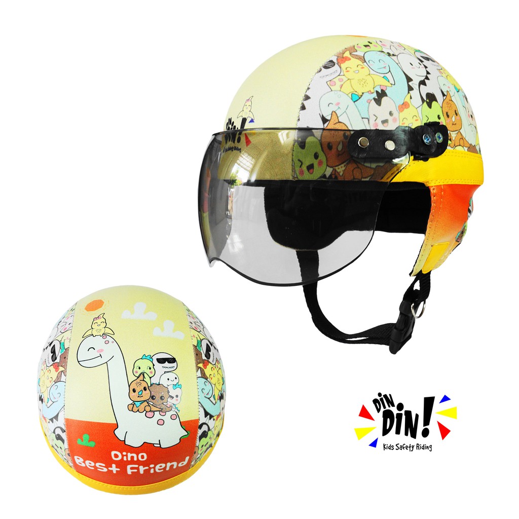 Dindin Kids Dino Best Friends Toddler Helmet | Shopee Singapore