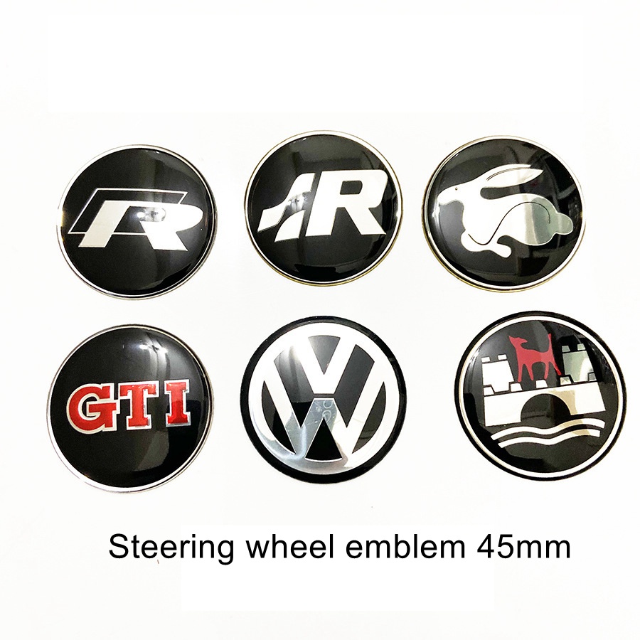 45mm Steering wheel logo for Volkswagen VW Steer wheel center emble ...