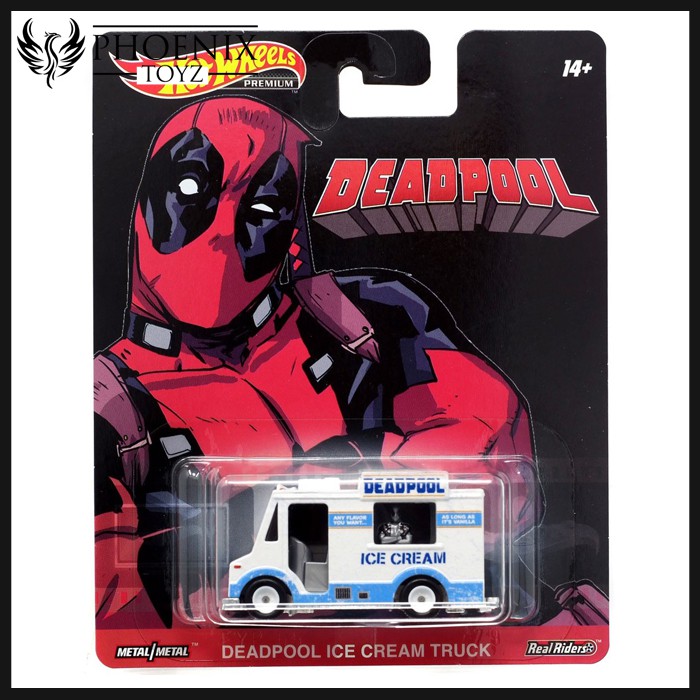 Hot Wheels Premium Deadpool Ice Cream Truck Marvel Super Heroes Dead ...