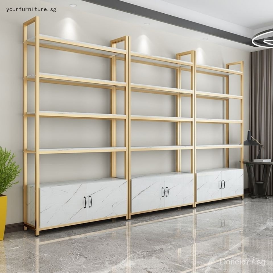 Display cabinet boutique showcase Nordic marble pattern bookshelf ...