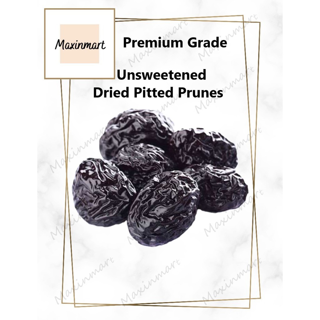 Imported Dried Pitted Prunes (Unsweetened) Premium Grade 500gm | Shopee ...