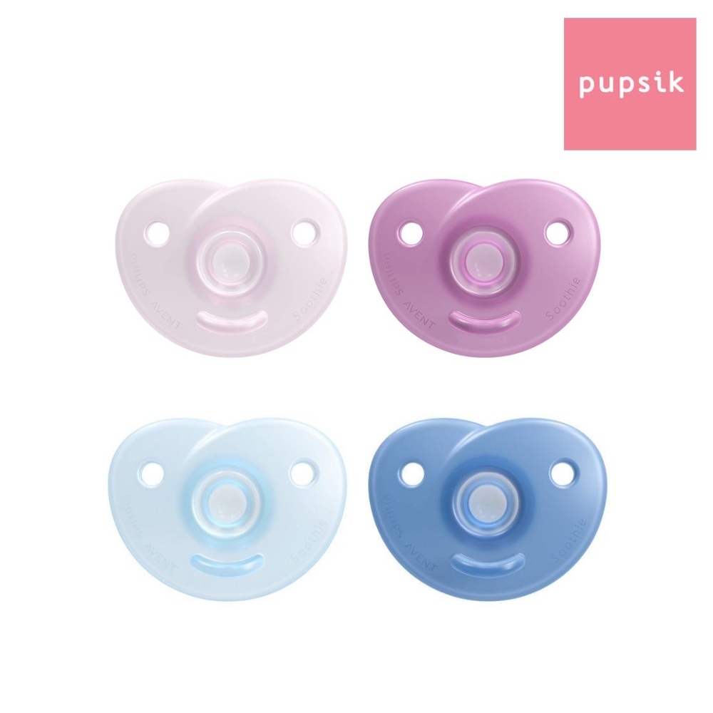 Philips Avent Soothie Heart Pacifier, 2pk - Pink/Blue (2 Sizes ...