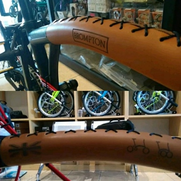 GENUINE LEATHER FOLDING BIKE FRAME COVER / FOLDING BIKE ACCESSORIES ...