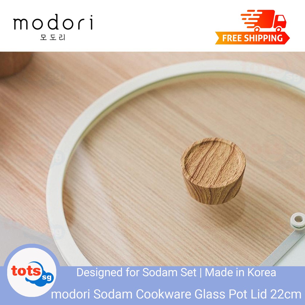 Modori Sodam Cookware Glass Pot Lid 22cm (Made in Korea) Designed for ...