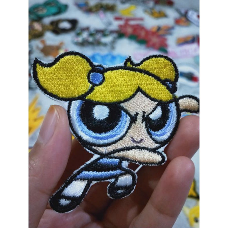 Powerpuff girls bubbles embroidered patch | Shopee Singapore