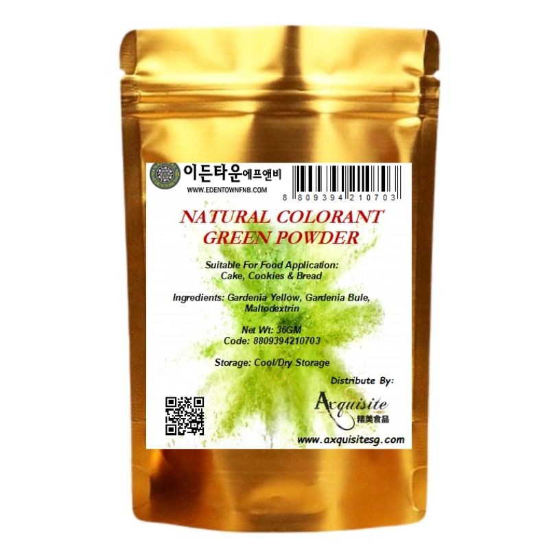 Edentown Korean Natural Colorant Powder (Green) 36g / 100g | Shopee ...