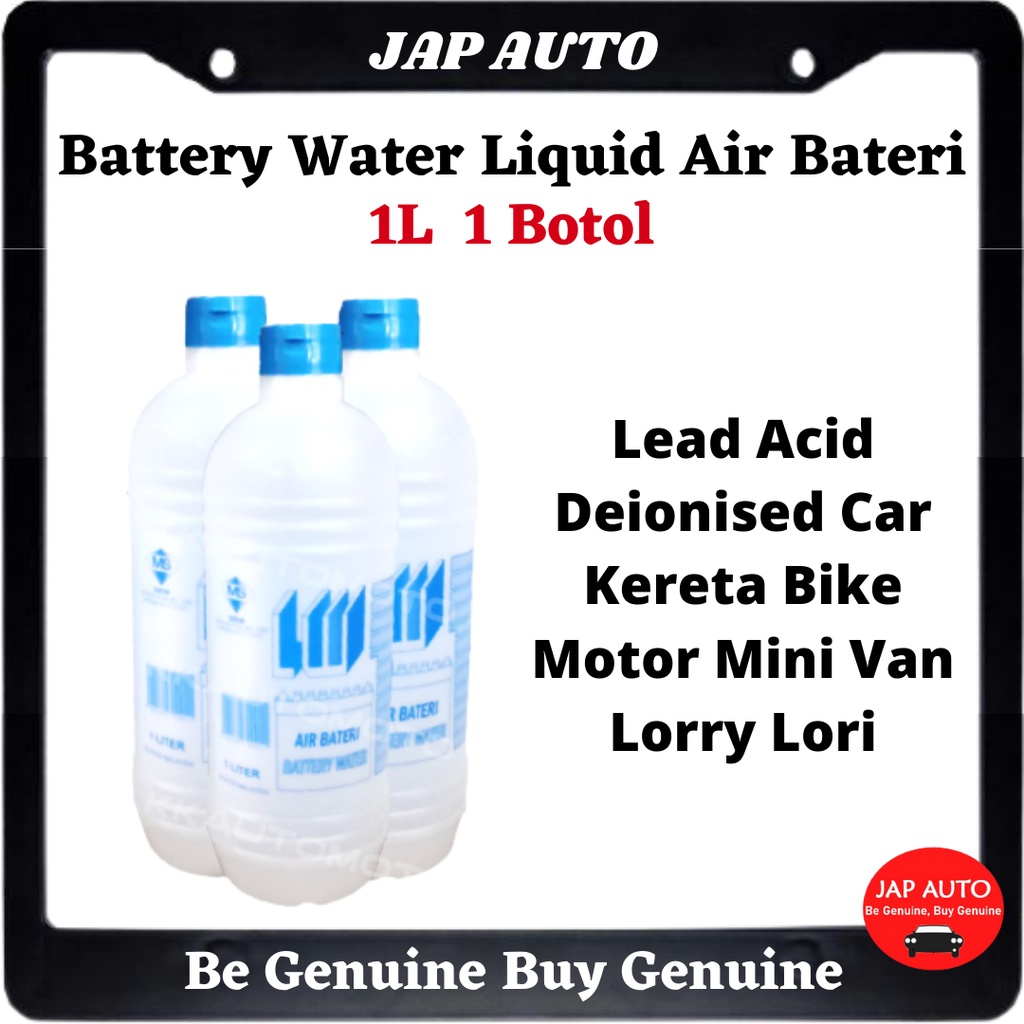 1 Botol - Battery Water Liquid Air Bateri 1L 1公升电池水 - Lead Acid ...