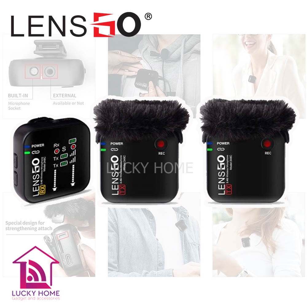 Lensgo Wireless Mic Model 348C 1V2 Microphone 1 Year Warranty | Shopee ...