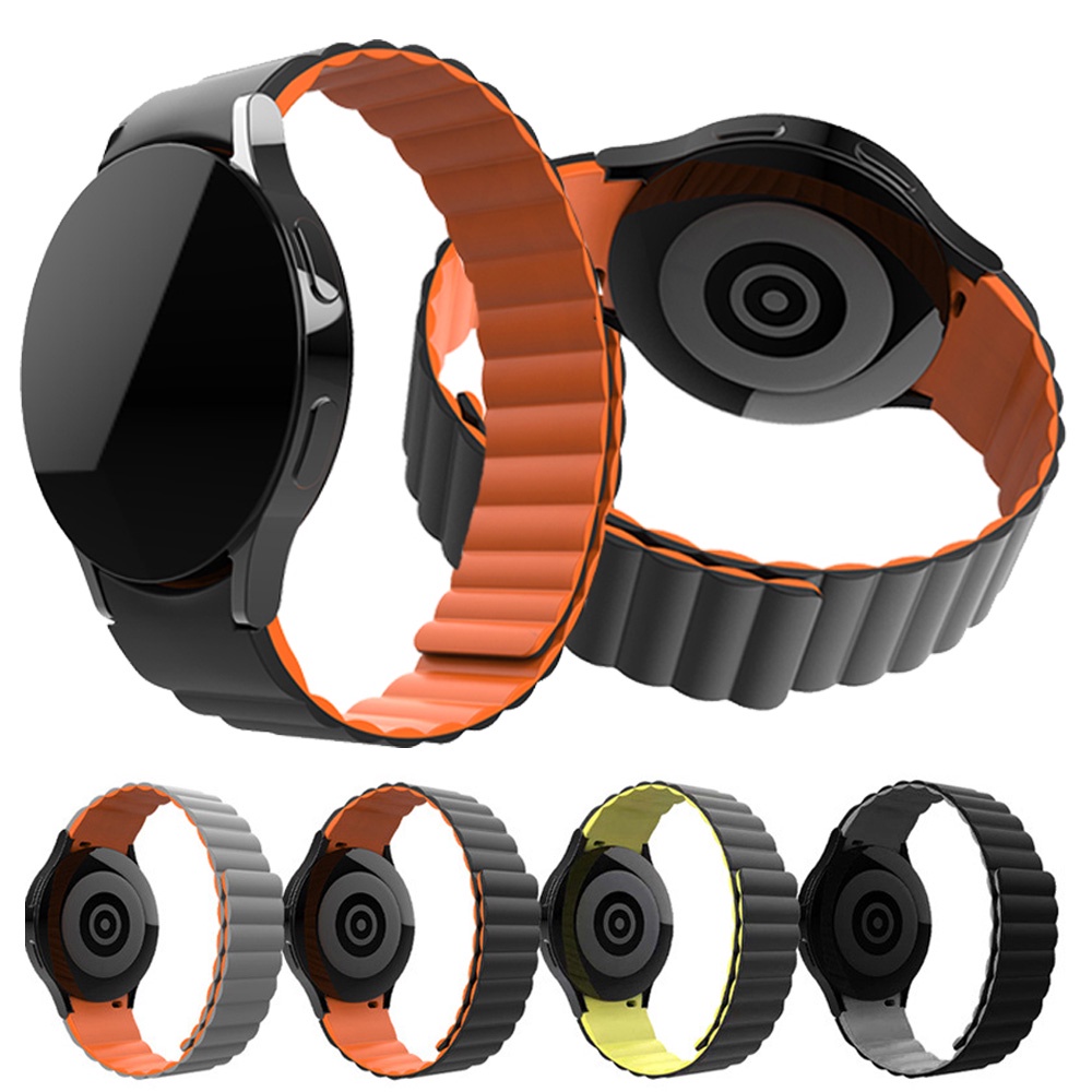 Silicone Strap Magnetic Watch Band for Galaxy Watch 7 FE 6 5 Pro 4 44mm ...