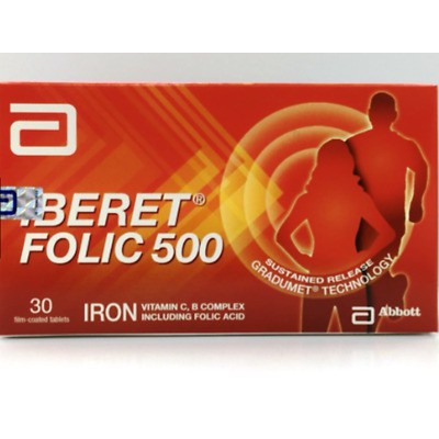 IBERET FOLIC 500 30S/BOX (EXP-04/2025) | Shopee Singapore