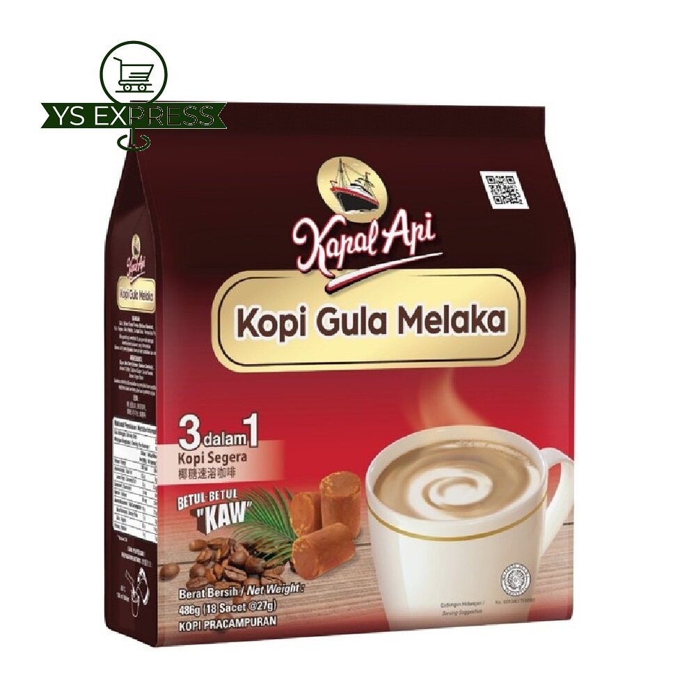KAPAL API 3in1 Instant Coffee Kopi Gula Melaka 18'S X 27G | Shopee ...