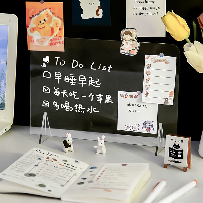 [New] Acrylic Transparent Note Board Erasable ins Message Household ...