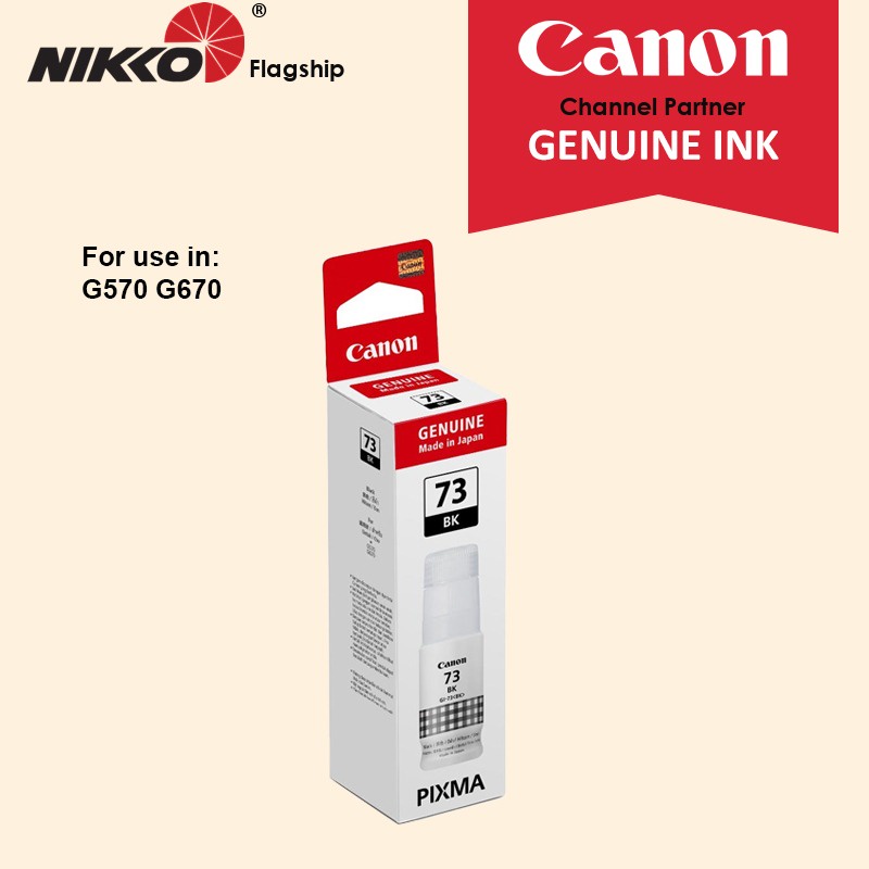 Canon 73 Black Cyan Magenta Yellow Refill Ink Bottles for Canon G570 ...