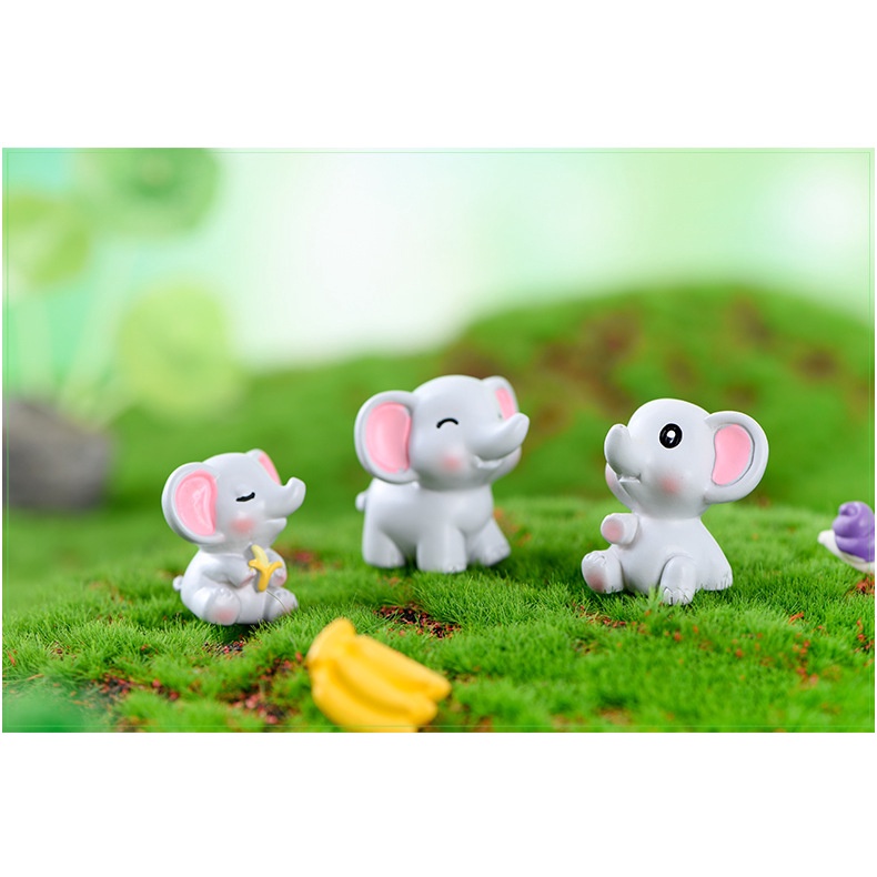 Mini Elephants Figurines / Cake Toppers (7 Pcs a Set) | Shopee Singapore