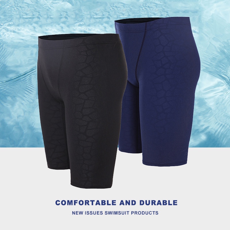 Plus Size XL-4XL Men Durable Training Competition Swimwear Athletic ...