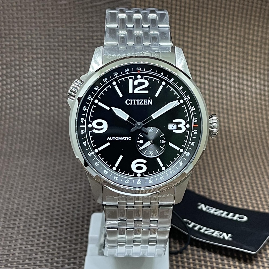 Citizen NJ0140-84E Black Analog Automatic Stainless Steel Skeleton Back ...