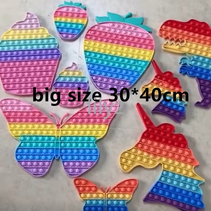 Big Size Pop It Fidget Toy 30/40cm Sensory Interactive Stress Relief ...