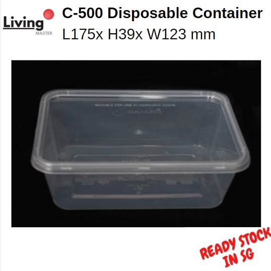 500ml Disposable Rectangular Food Container / Fast food container ...