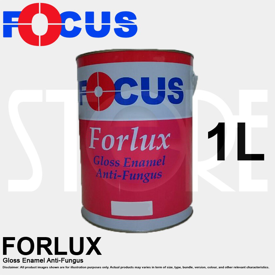 FOCUS FORLUX Gloss Enamel Anti-Fungus Paint 1L for wood and metal ...